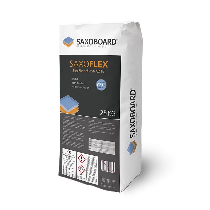 Flex Tile Adhesive SaxoFlex C2 TE (flexible adhesive) | Saxoboard